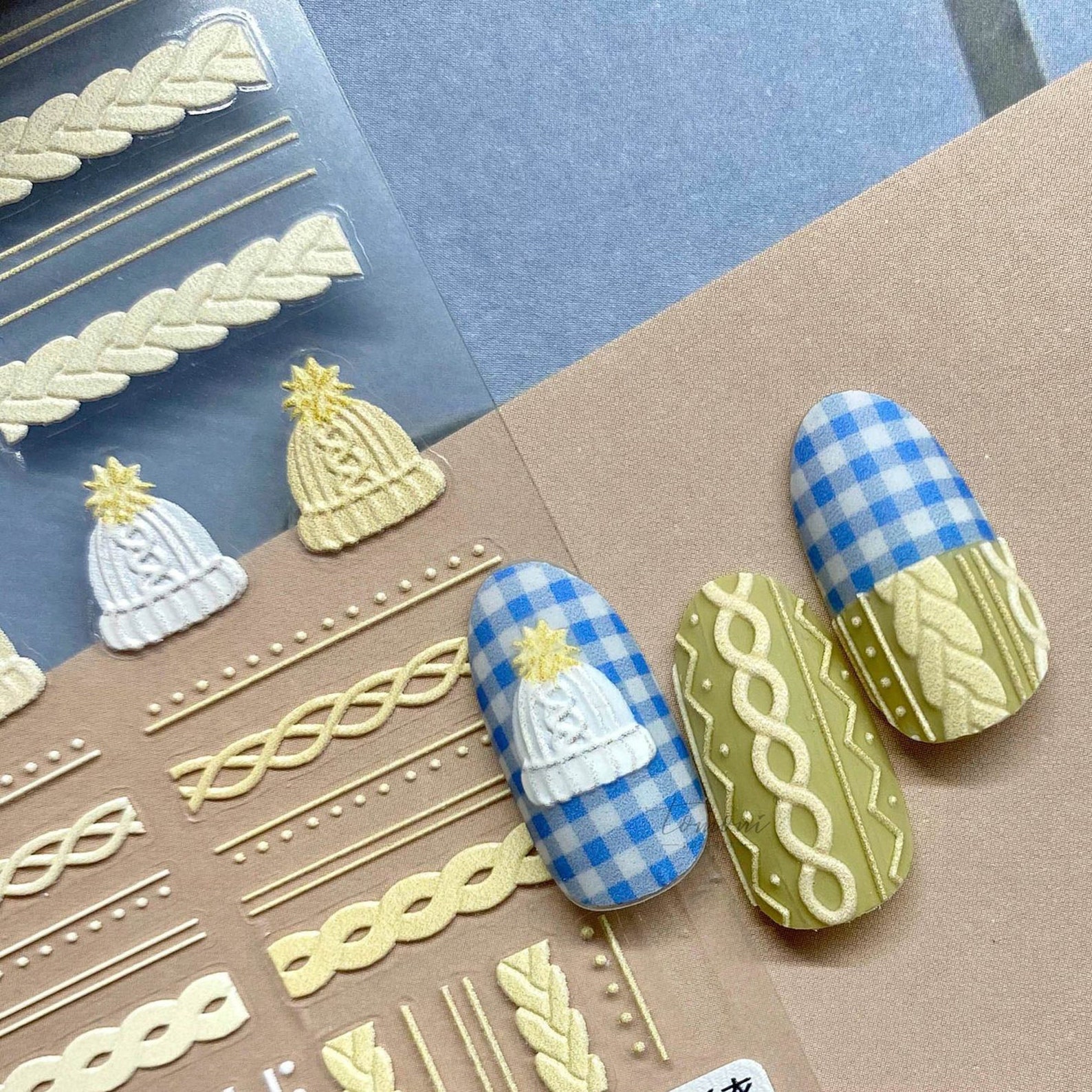 Winter Sweater Nail Stickers, Nail Art Decal, Winter Nail Stickers ...