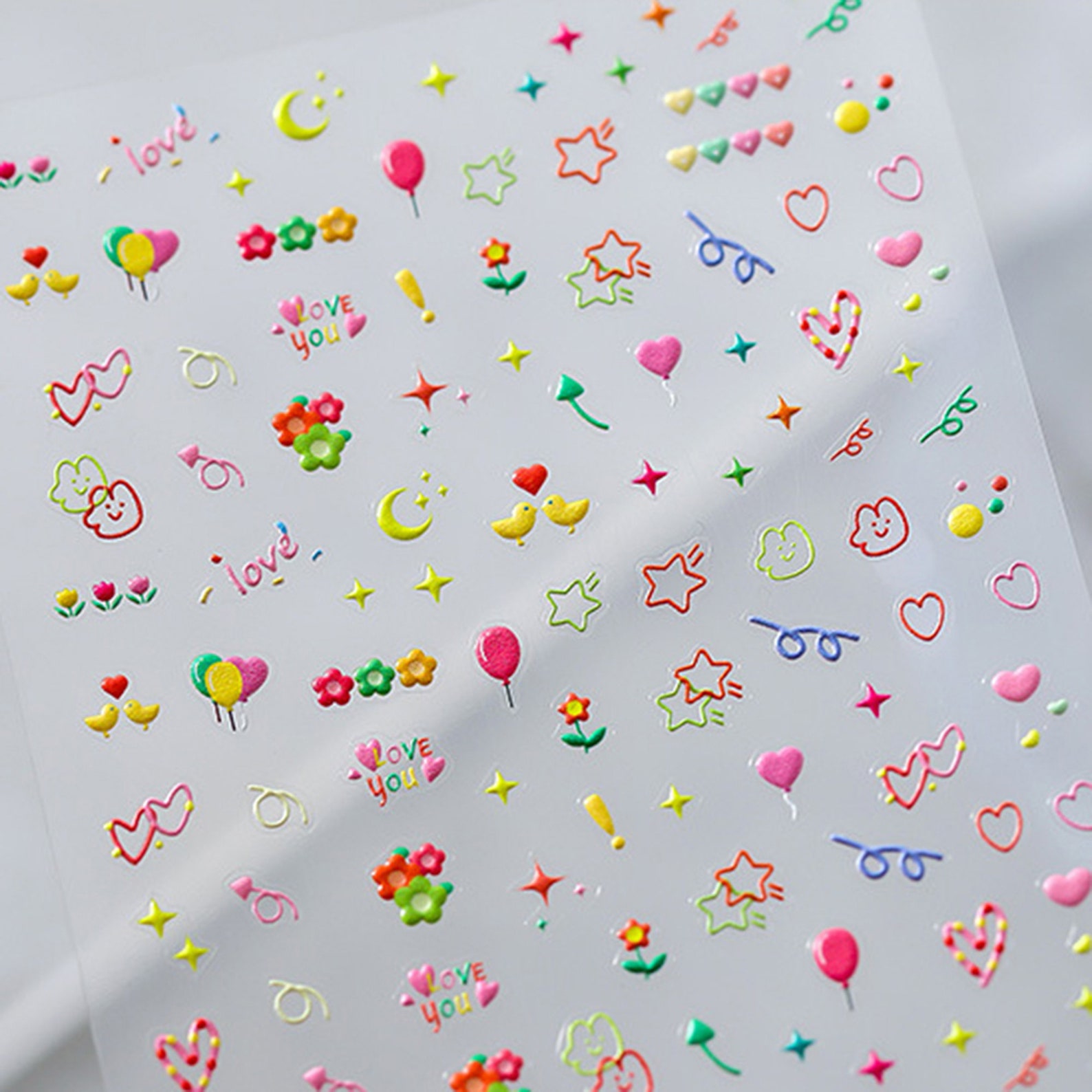 Cute Nail Stickers Cute Nail Art Kawaii Nail Decal Star - Etsy