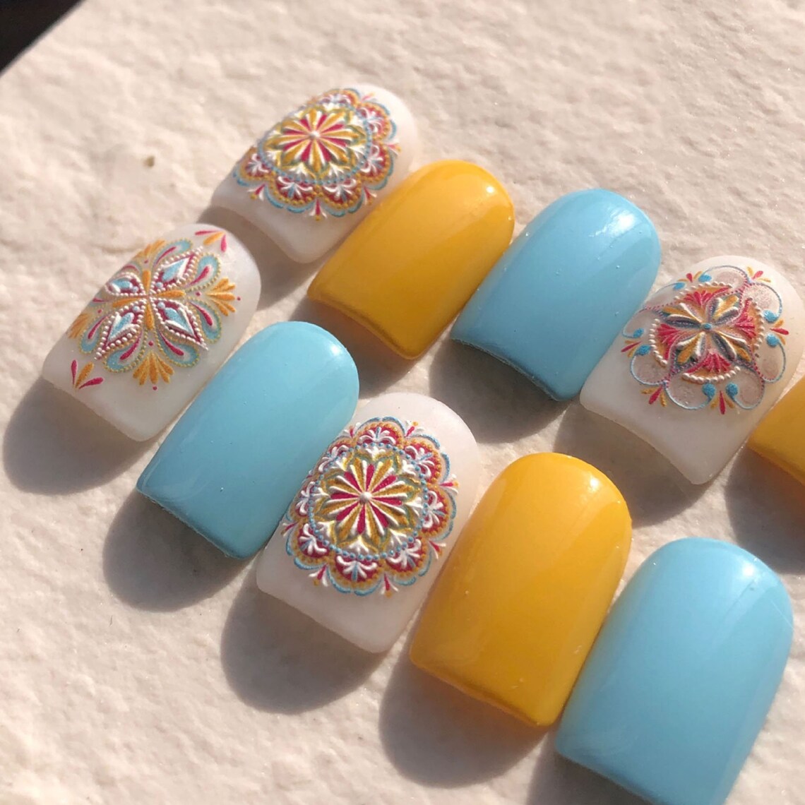 Boho Nail Stickers Boho Nail Decals Bohemia Nail Art Nail | Etsy
