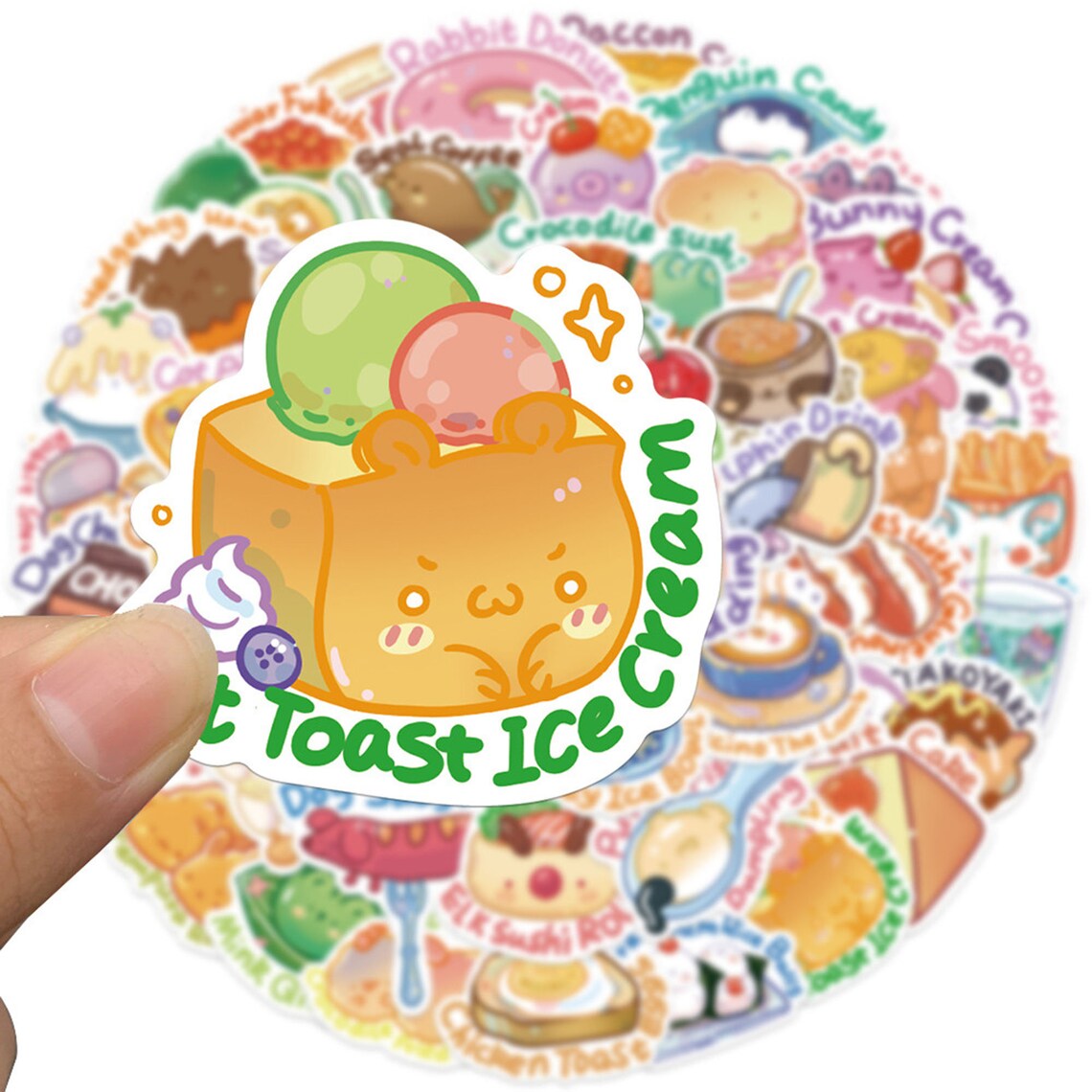 50 Pcs of Cartoon Food Stickers Cute Stickers Pack Kawaii | Etsy