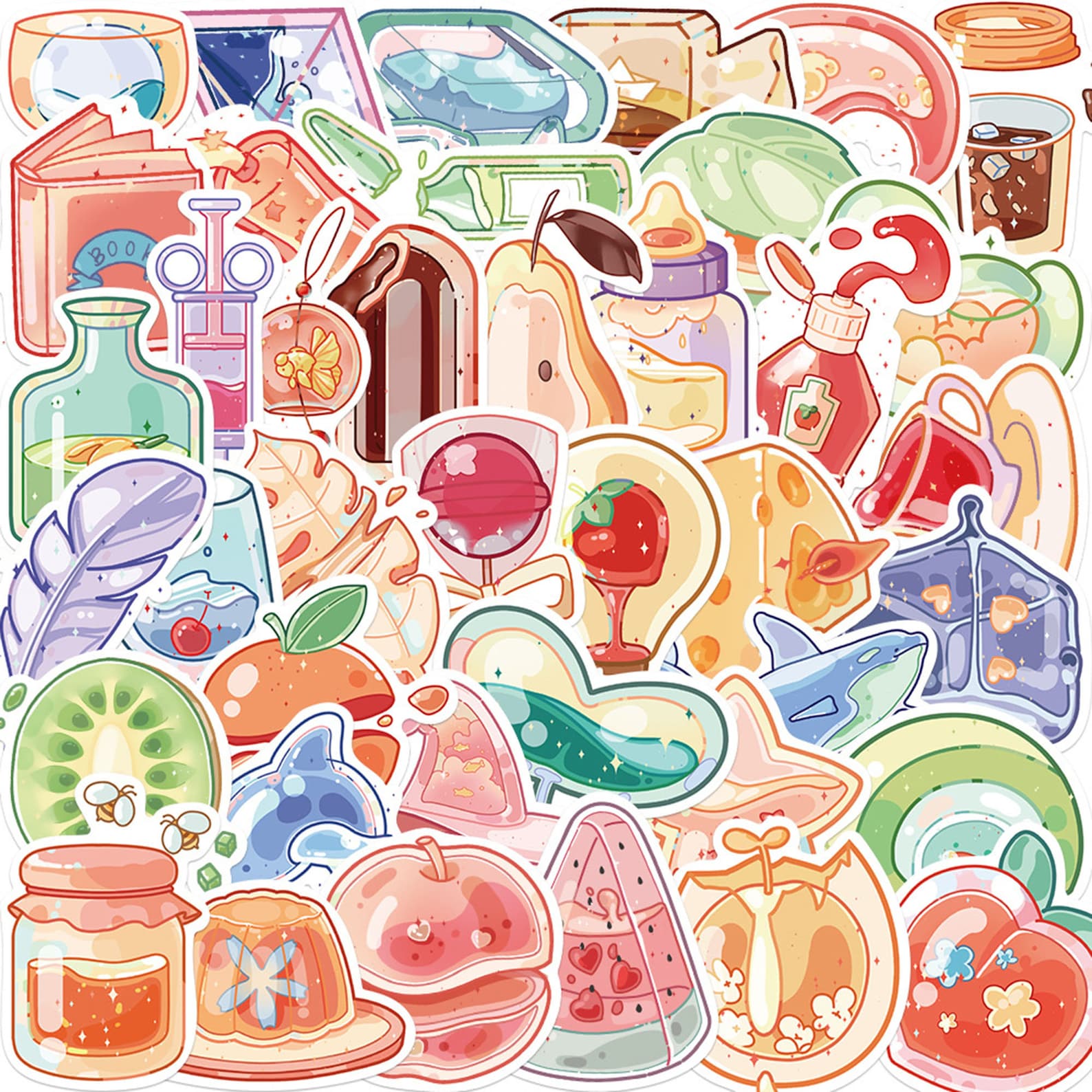 40 Pcs Kawaii Cartoon Stickers Cute Stickers Pack Kawaii - Etsy