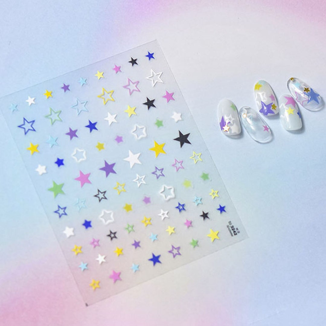 Star Nail Stickers, Star Nail Decals, Star Nail Designs, Star Nail Art ...