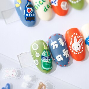 Summer Nail Stickers, Drinks Nail Stickers, Drinks Nail Decal Stickers ...