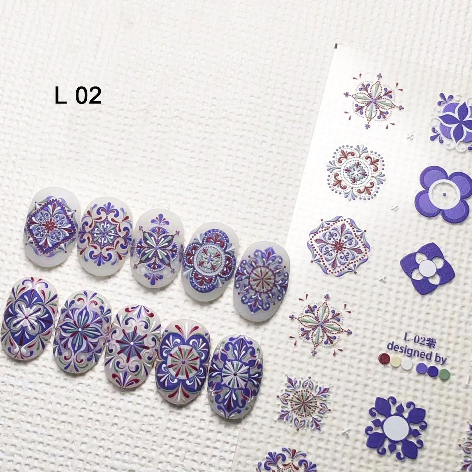 Boho Nail Stickers, Boho Nail Decals, Bohemia Nail Art,5d Embossed ...