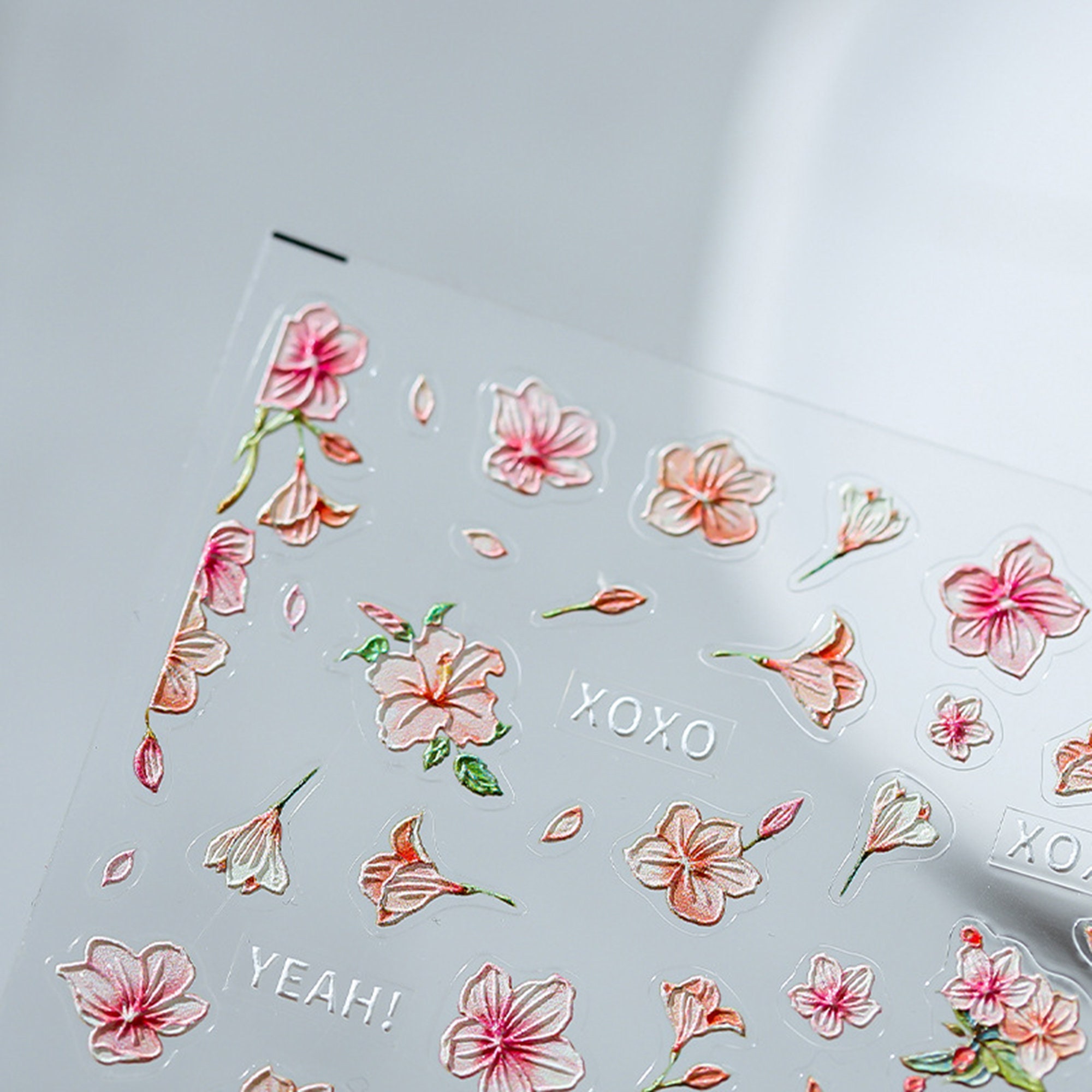 Blossom Nail Stickers Flower Nail Decals Flower Nail Art - Etsy