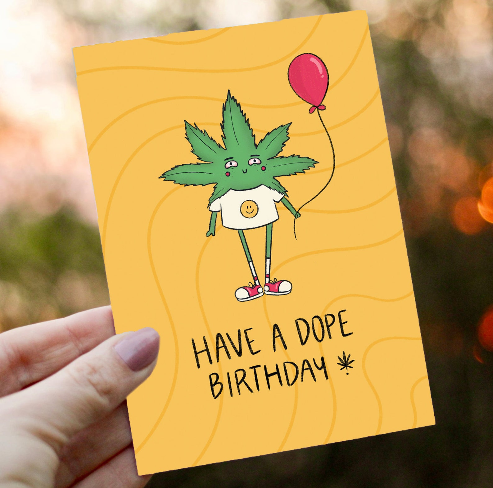 Happy Birthday Stoner Babe Card: Weed Character & Dope Birthday Card ...