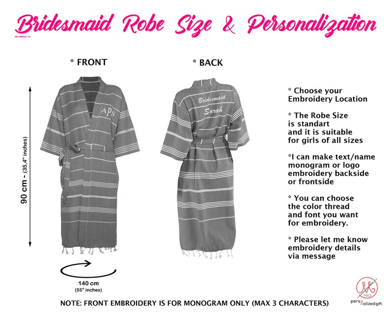 Bridal Party Robes, Personalized Bridesmaid Proposal Robe, Hostess Gift ...