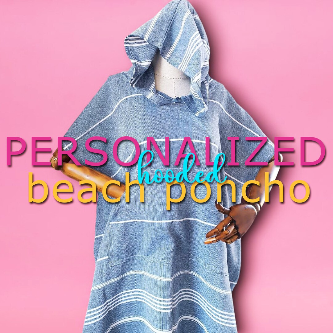 Personalized Hooded Beach Poncho, Scuba Diving Gift, Beach Coverup ...