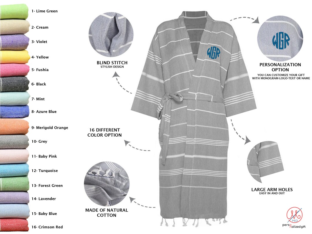 Bridal Party Robes, Personalized Bridesmaid Proposal Robe, Hostess Gift ...