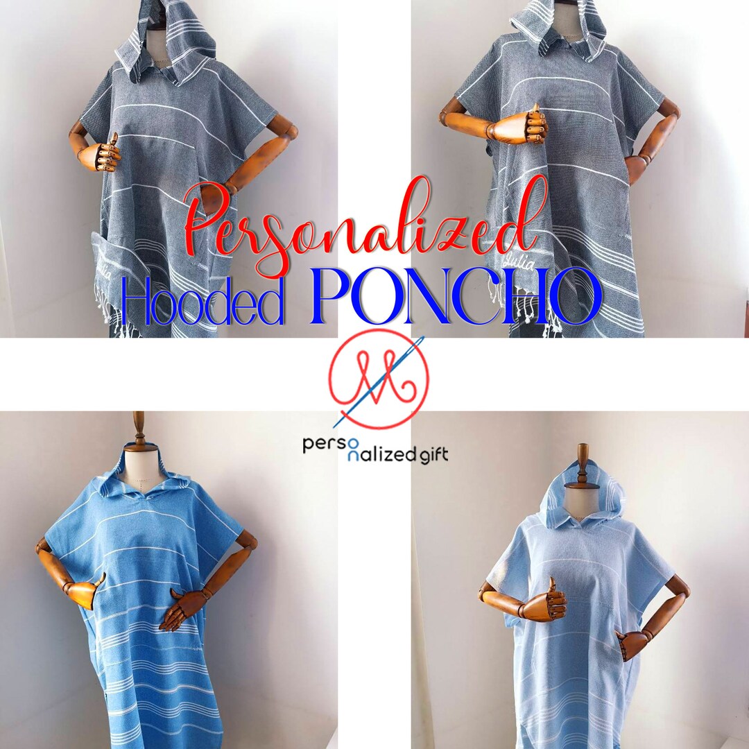 Personalized Hooded Beach Poncho, Scuba Diving Gift, Beach Cover Up ...
