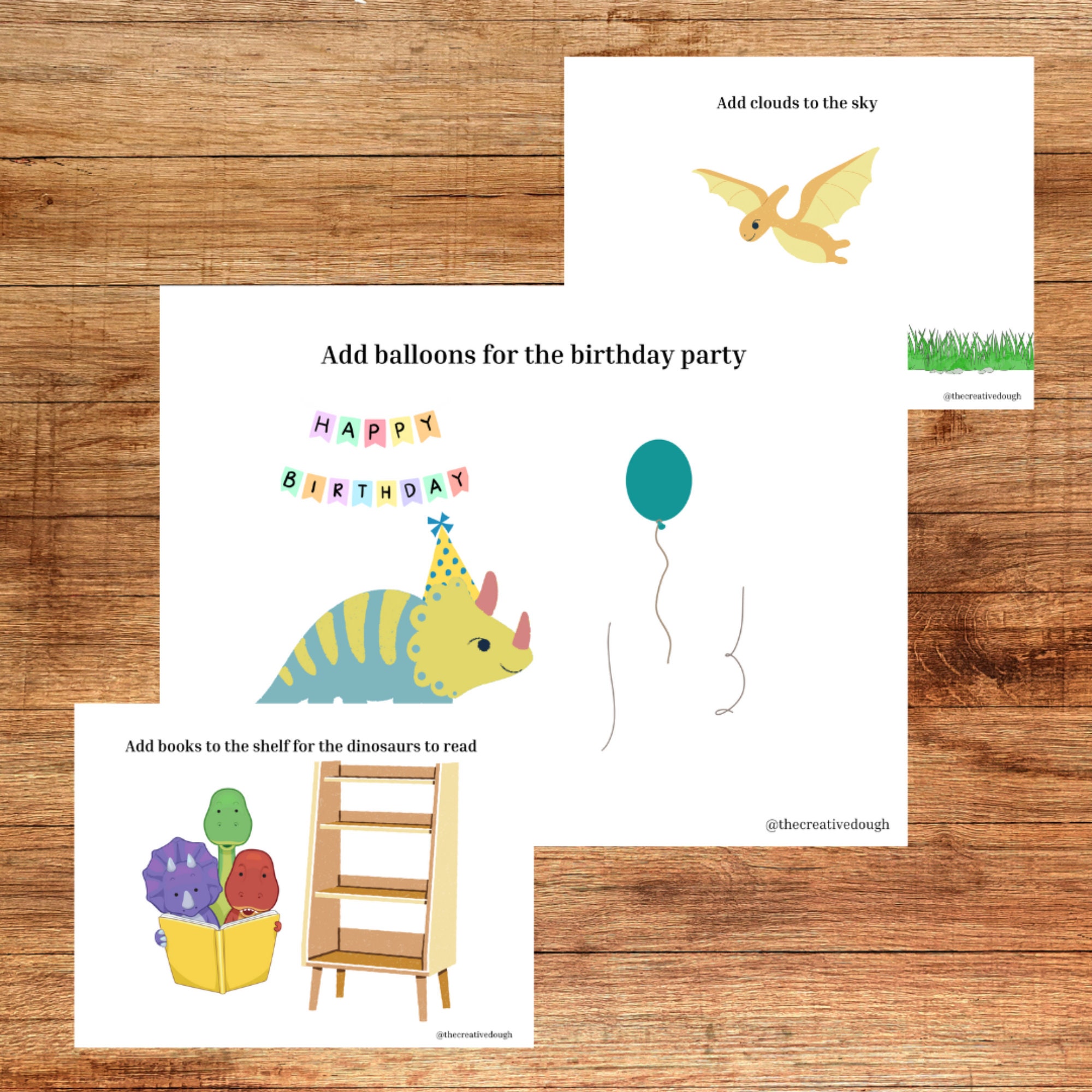 Dinosaur Play Dough Activity Set, Printable Playdough Mat, Busy Book ...