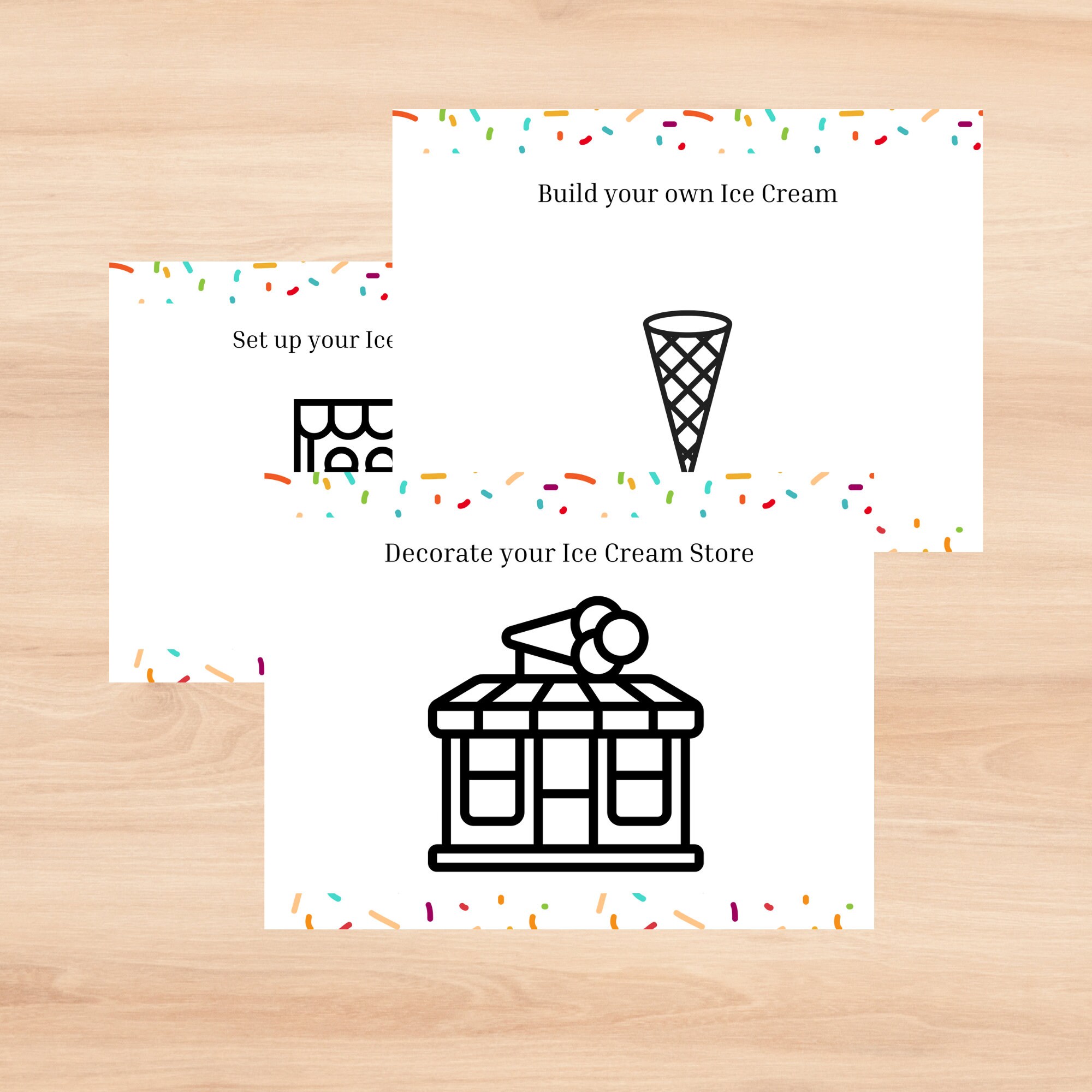 Ice Cream Play Dough Mat Fun Activity for Kids Icecream - Etsy