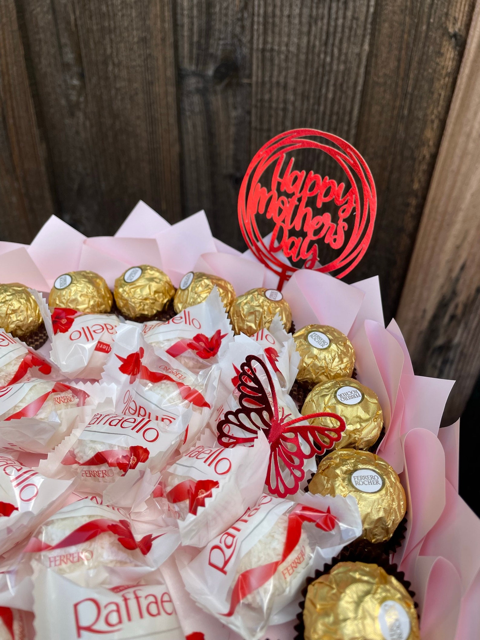 Raffaello and Ferrero Rocher Bouquet. Luxury Sweet Arrangement With ...