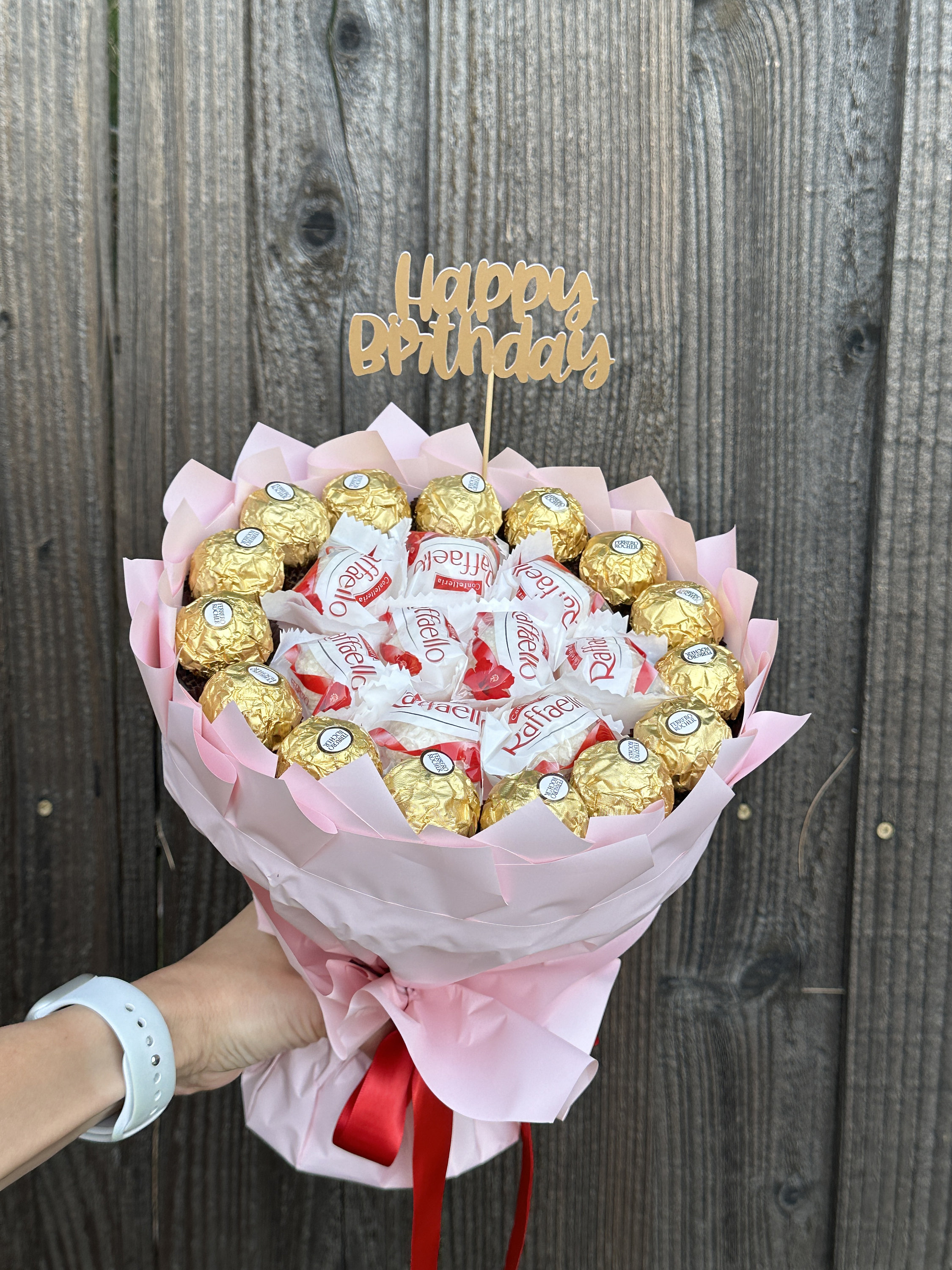 Raffaello and Ferrero Rocher Bouquet. Luxury Sweet Arrangement With ...