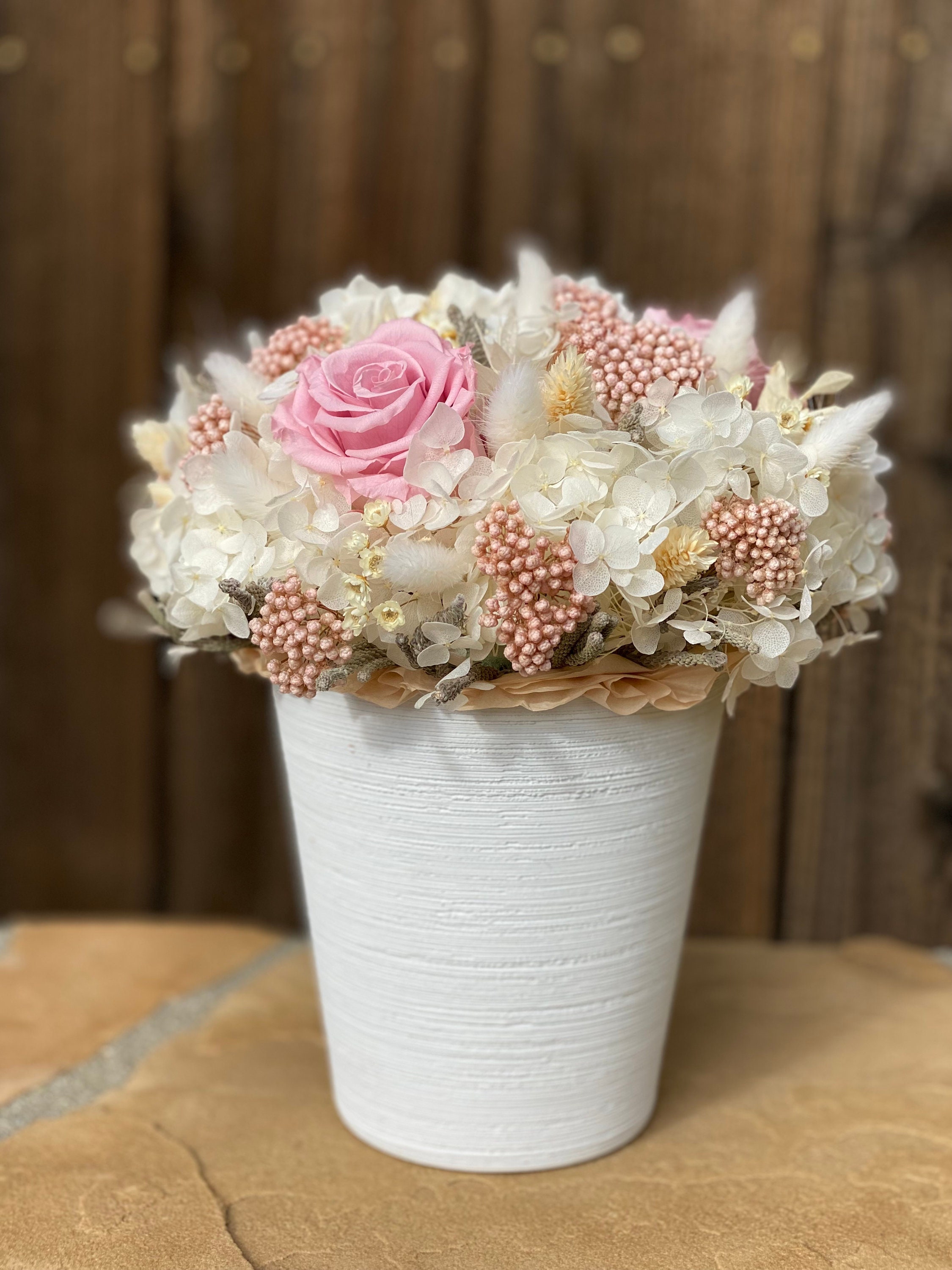 Luxury Flower Arrangement With Preserved Roses and Dried - Etsy