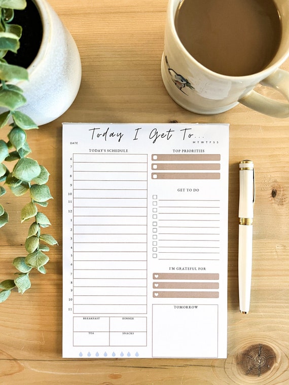 A5 to Do List Planner Notepad Schedule Organiser Gratitude | Etsy