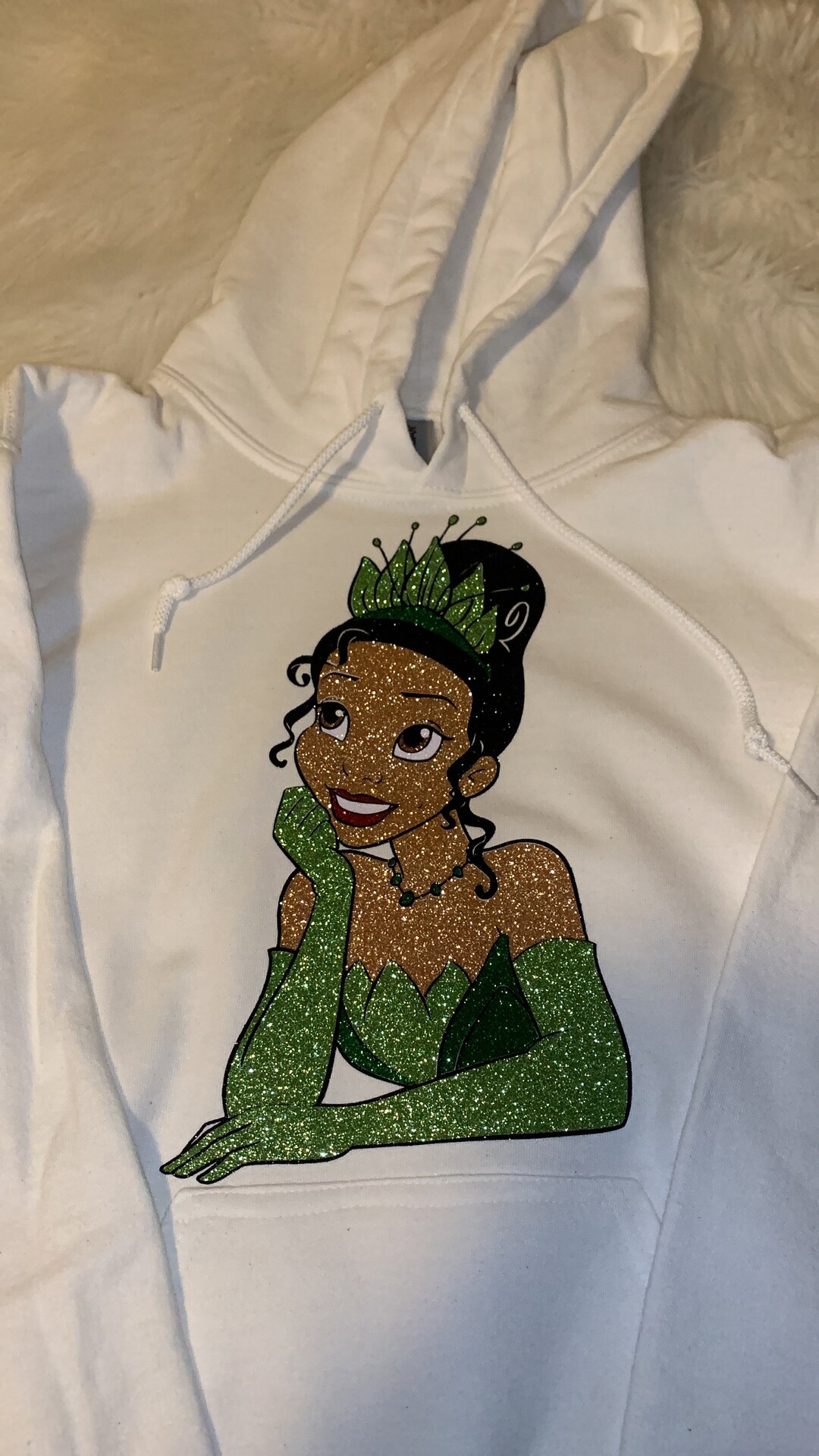 Princess Tiana Glitter Vinyl Hoodie | Unisex Fit - Etsy