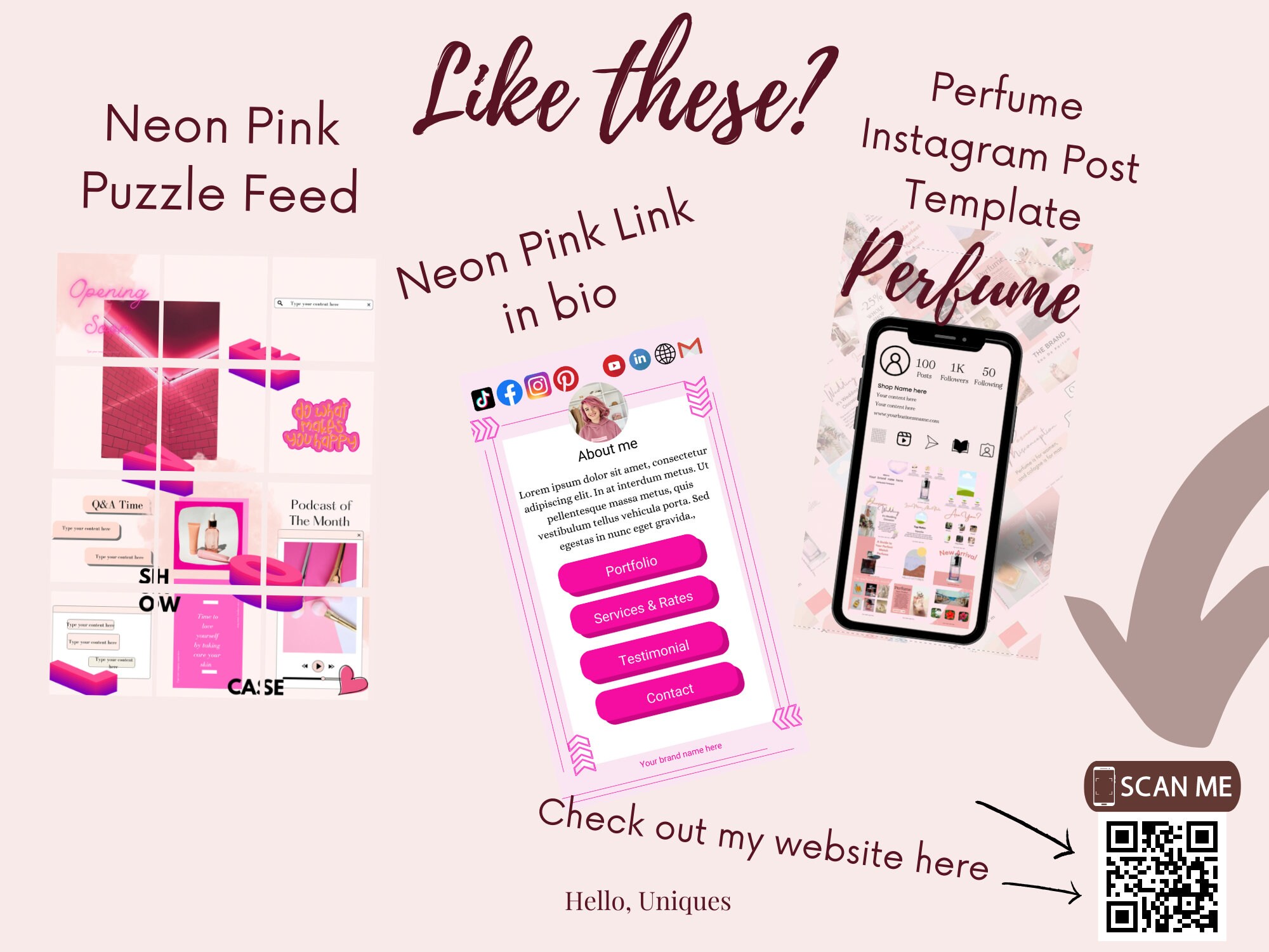 Boss Babe Neon Pink Ebook Template Editable Customizable Ebook Canva ...