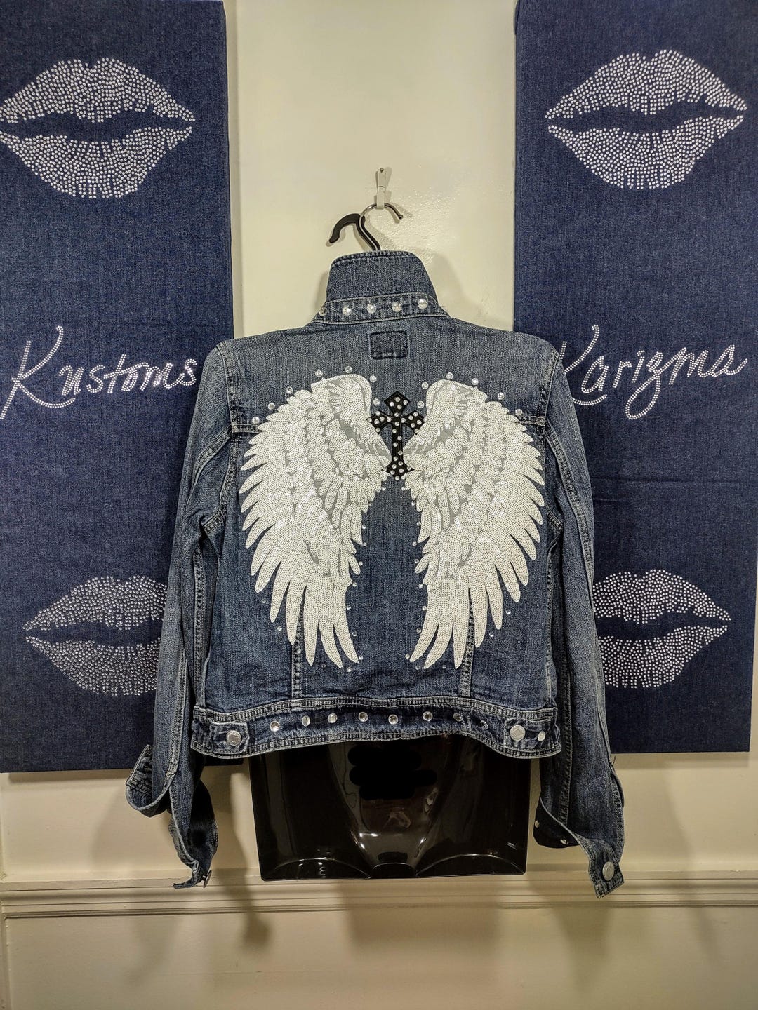 White Angel Wings Kustoms Jacket Size S - Etsy