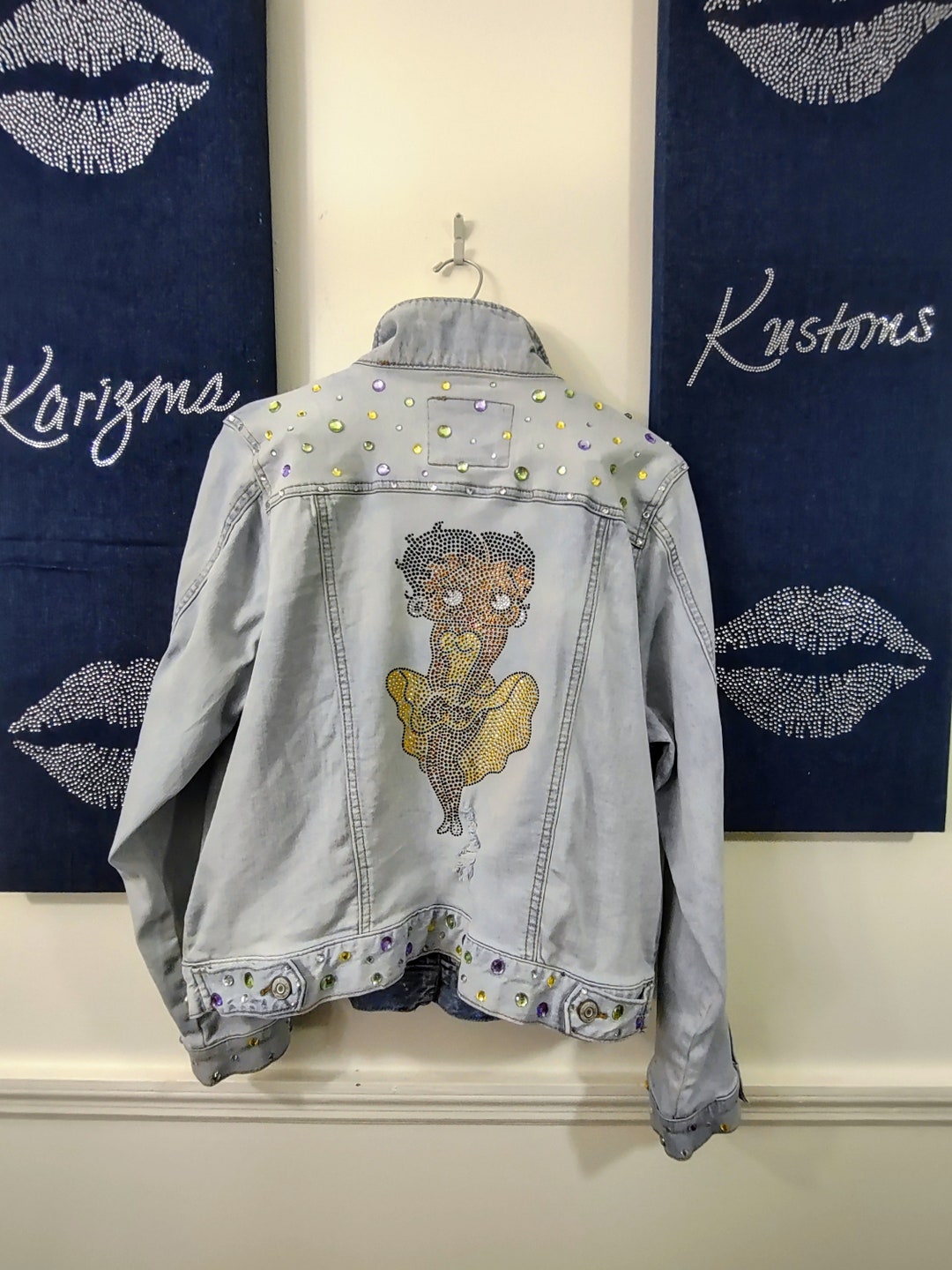 Black Betty Boop Rhinestone Kustoms Size XL - Etsy