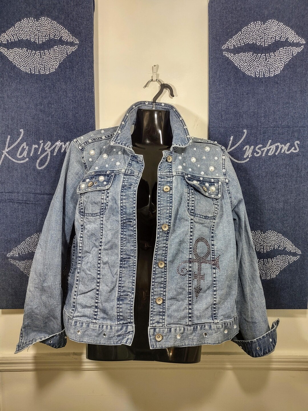 Diamonds & Pearls Prince Denim Jacket XL - Etsy