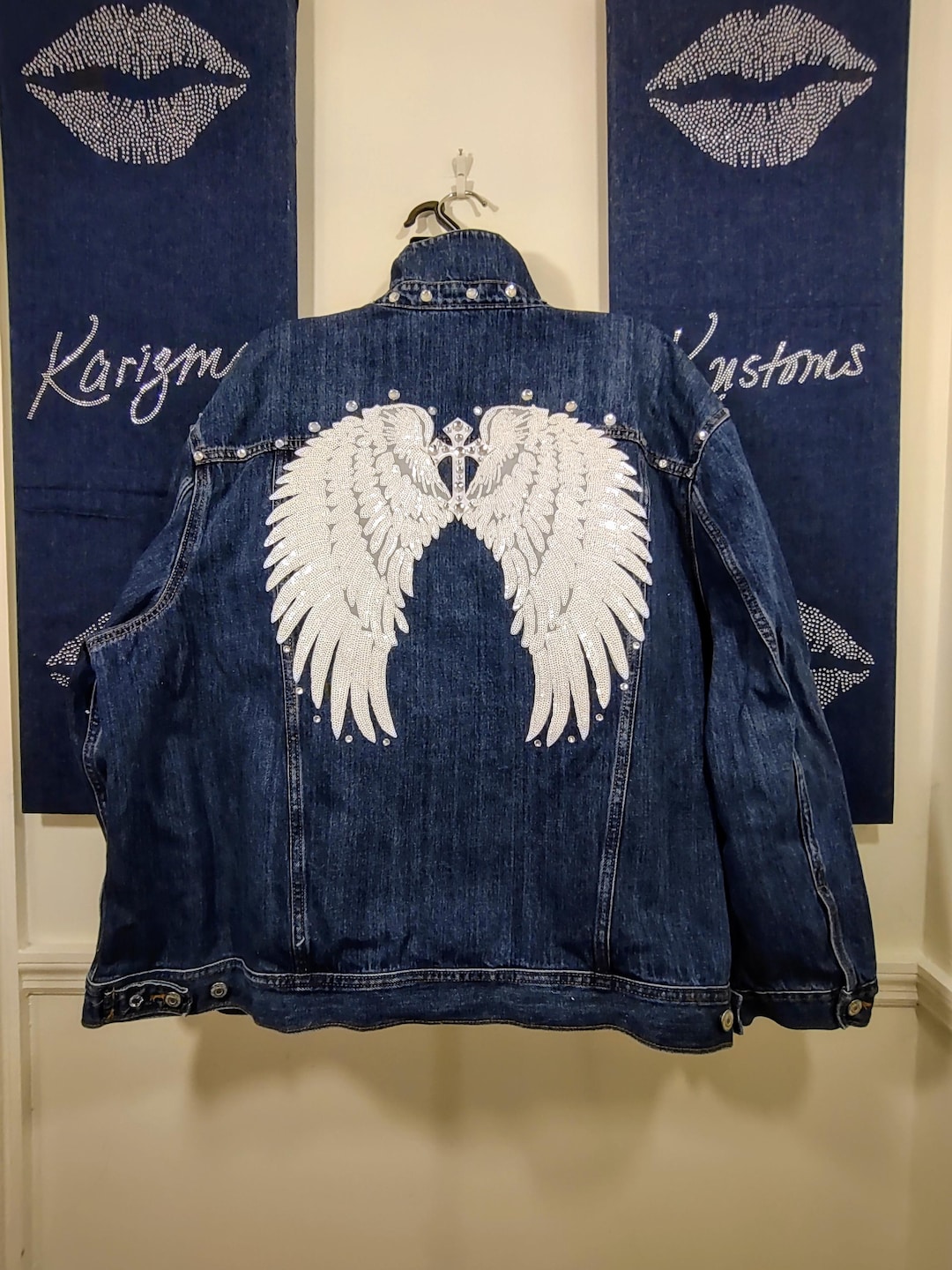 White Angel Wings Kustoms Jacket Size 2XL - Etsy