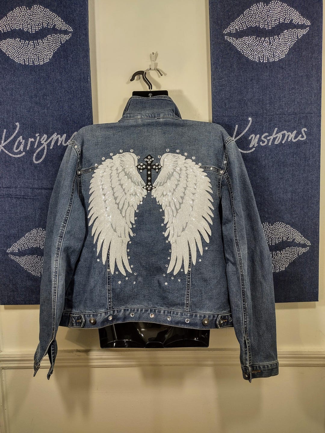 White Angel Wings Kustoms Jacket Size XL - Etsy