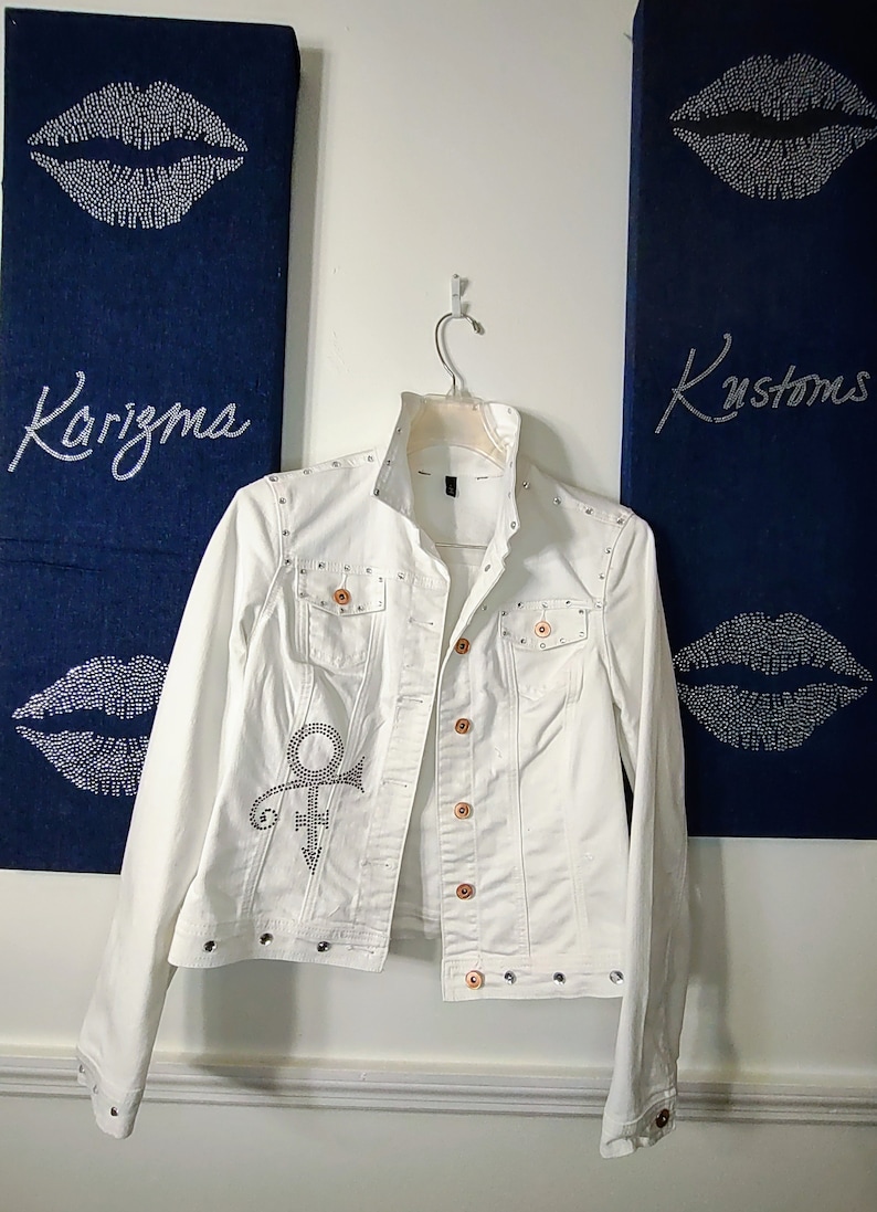 Prince White Denim Jacket - Etsy