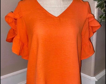 Orange Ruffle - Etsy