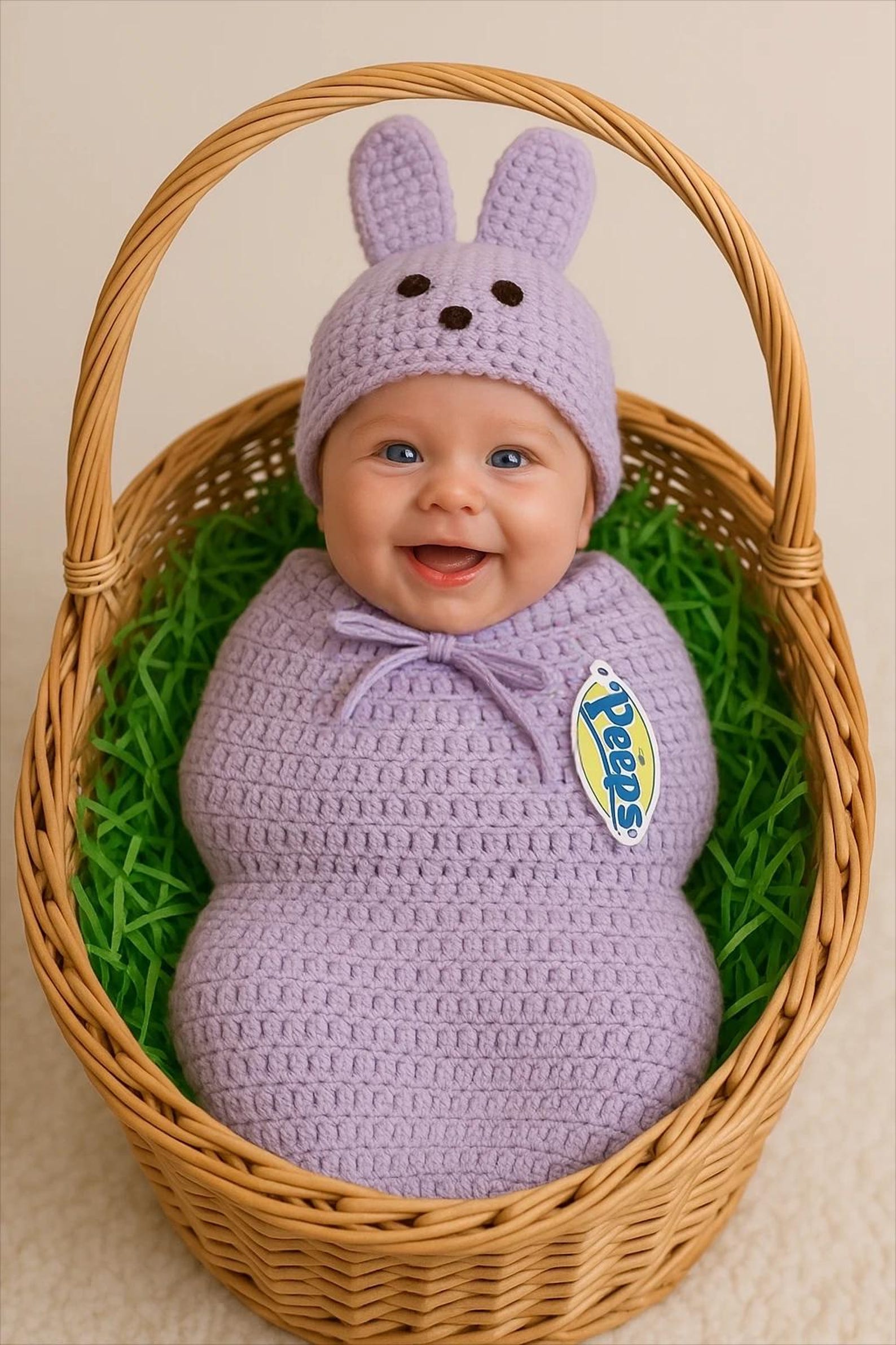 Baby PEEPS Bunny Outfit Size 0-3 Months Pink Blue Yellow or Purple ...