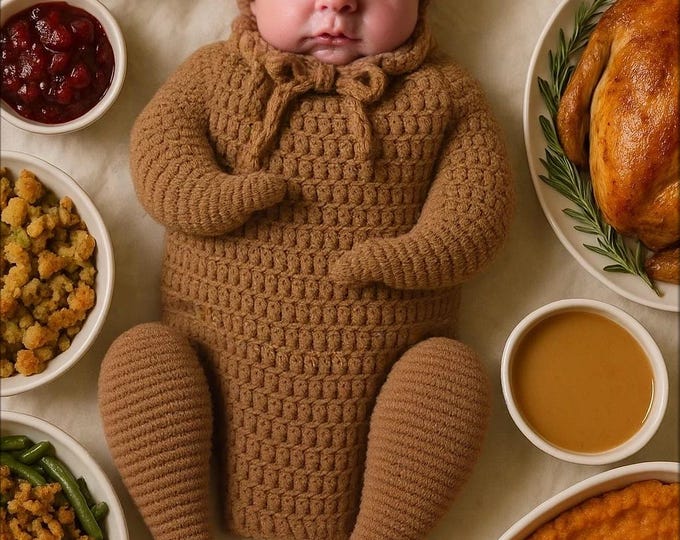 Baby Cooked Turkey Outfit Available in Size Newborn and 0-3 Months ...
