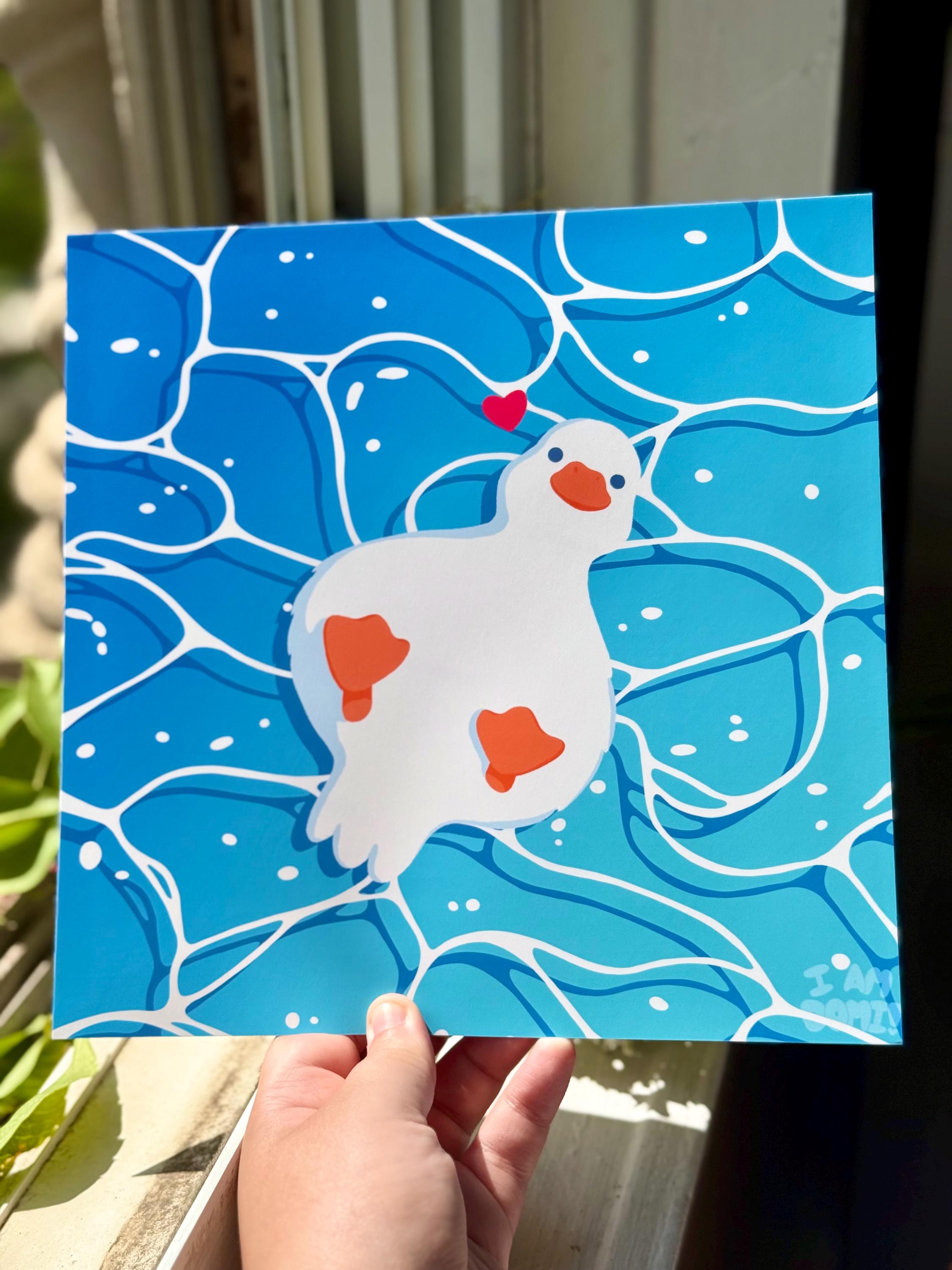 US ONLY/ Chillin' Duck - Art Print - Etsy