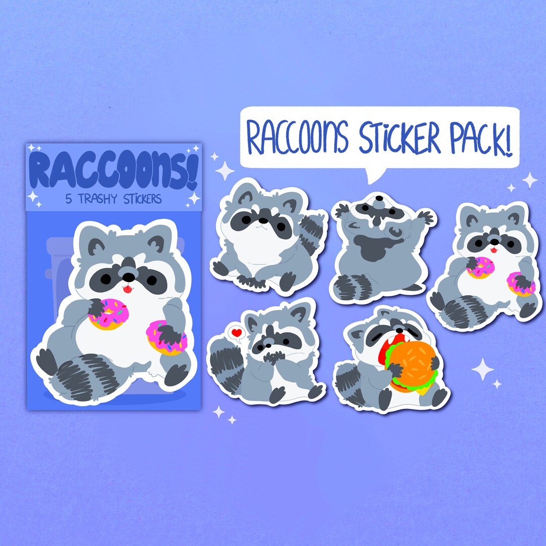 US ONLY/ Raccoons! - Sticker Pack - Etsy