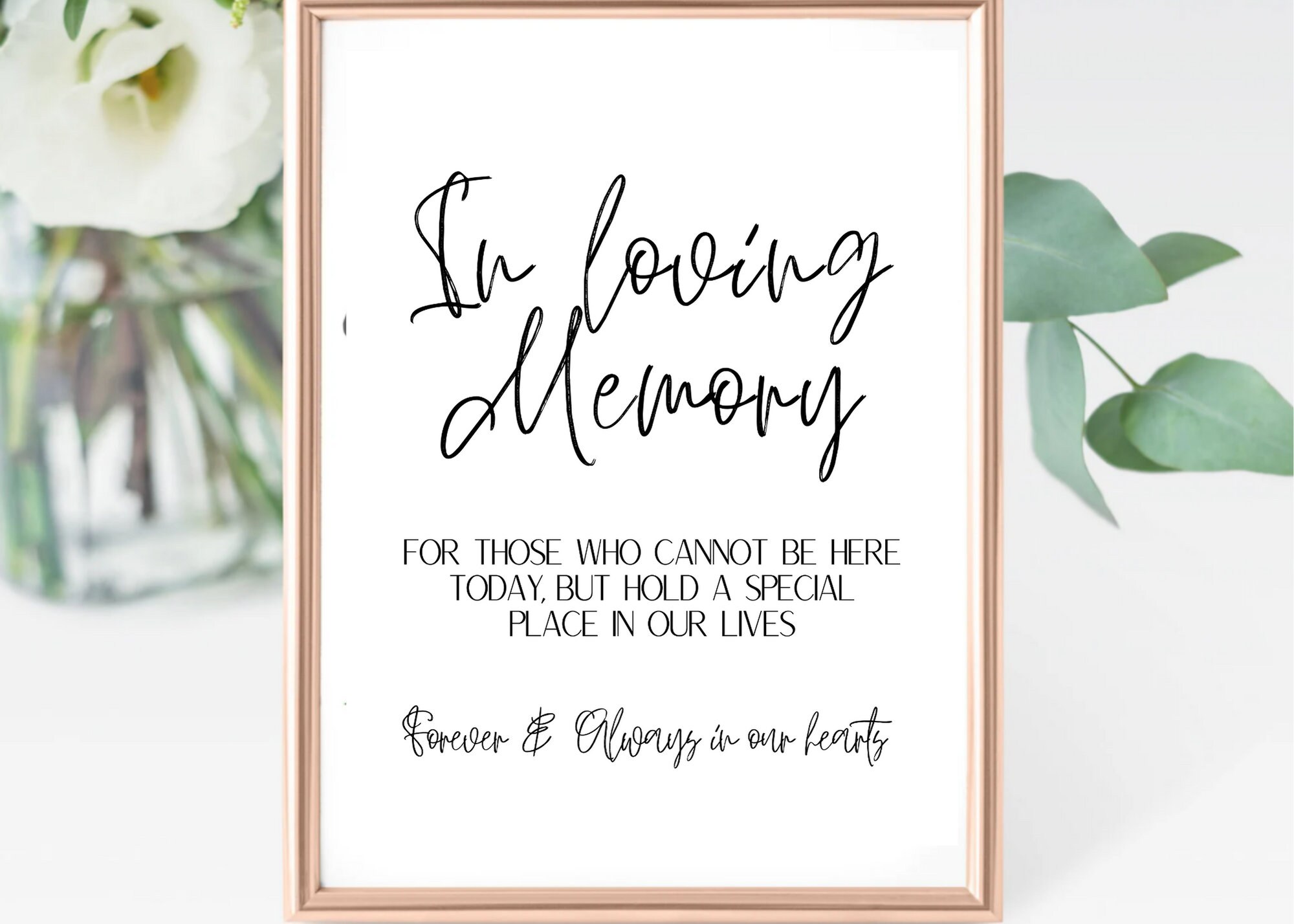 Memory Table Sign in Loving Memory Wedding Sign Instant - Etsy