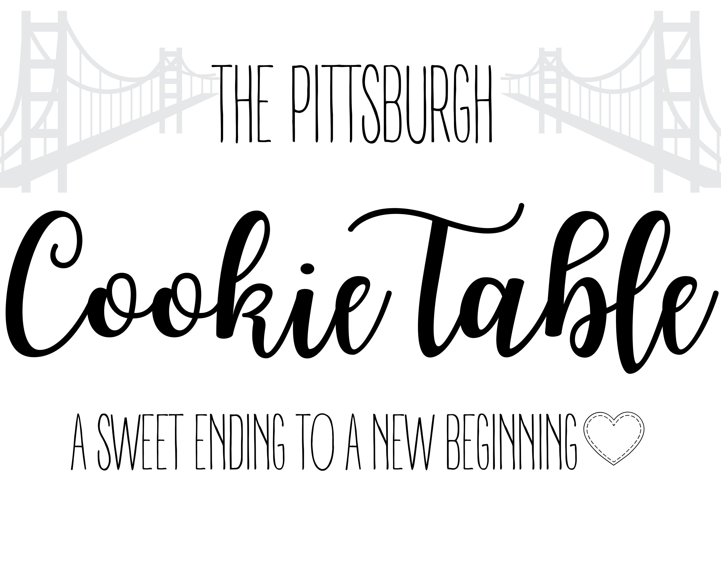 Pittsburgh Cookie Table Sign Wedding Sign Wedding Cookie - Etsy