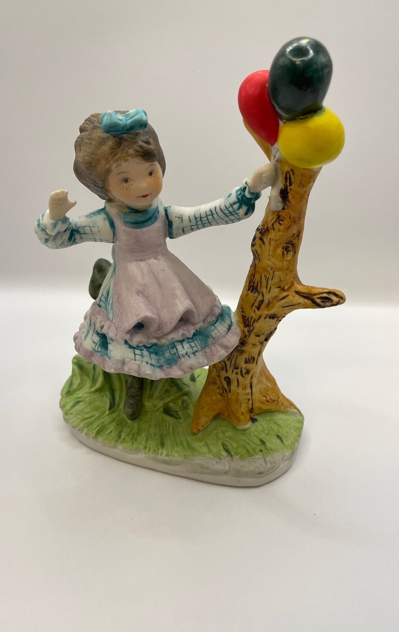 Vintage 1979 Enesco Roth International Girl With Ballons Porcelain ...