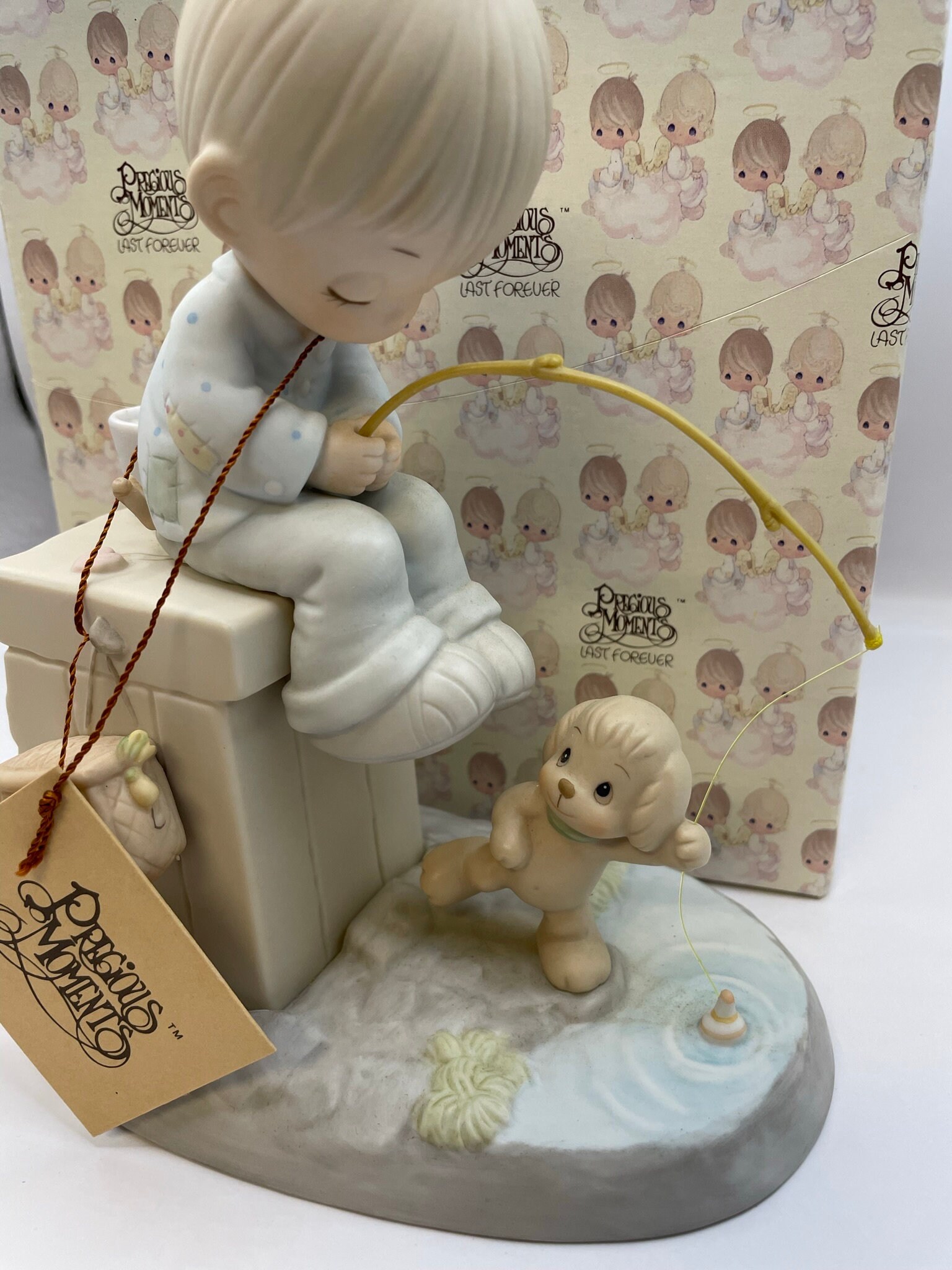 Vintage Precious Moments Just A Line to Wish You A Happy Day Figurine ...