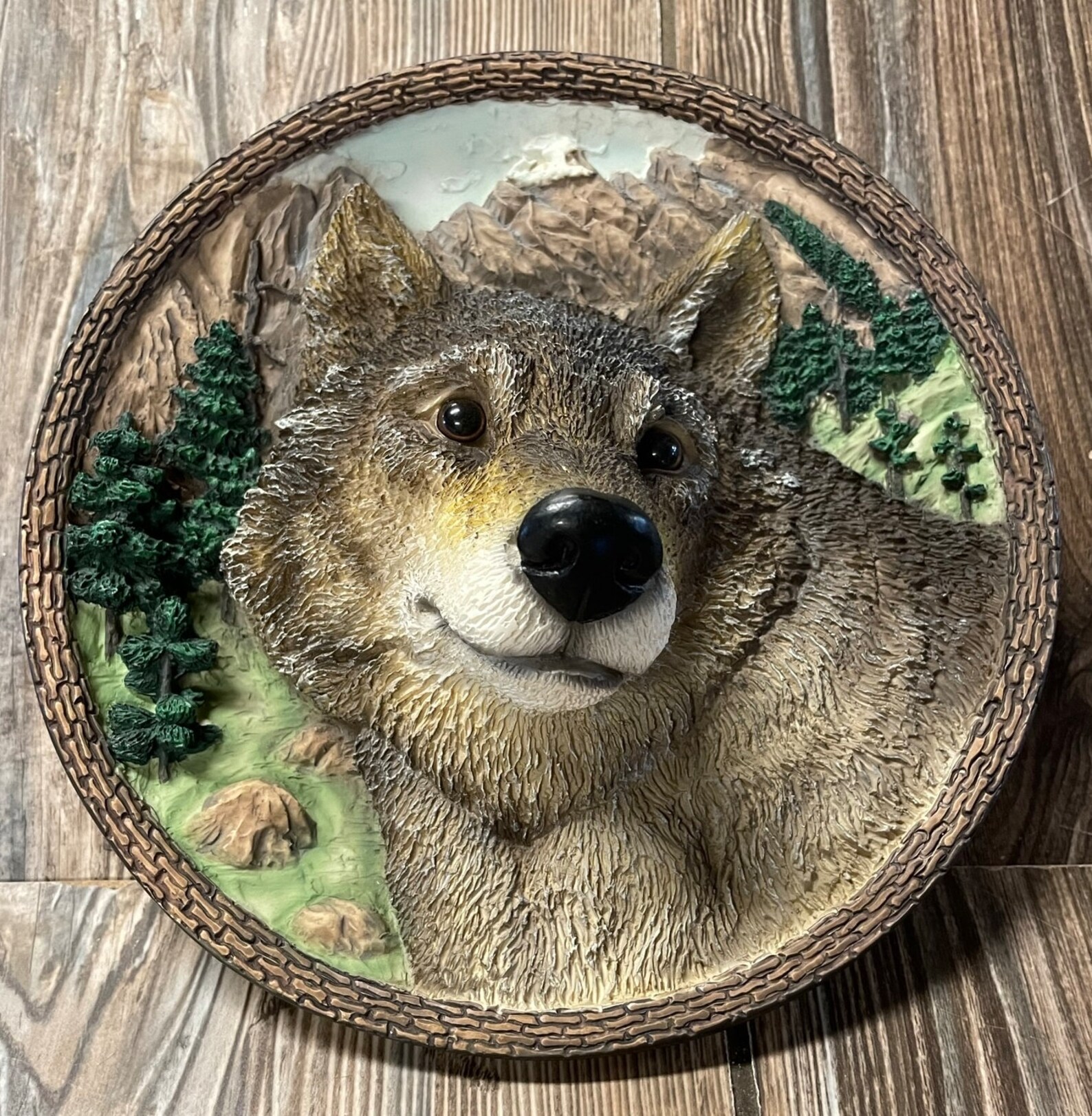 The Wolf Faces of the Wild Bradford Exchange Vintage 3-D Collectors ...