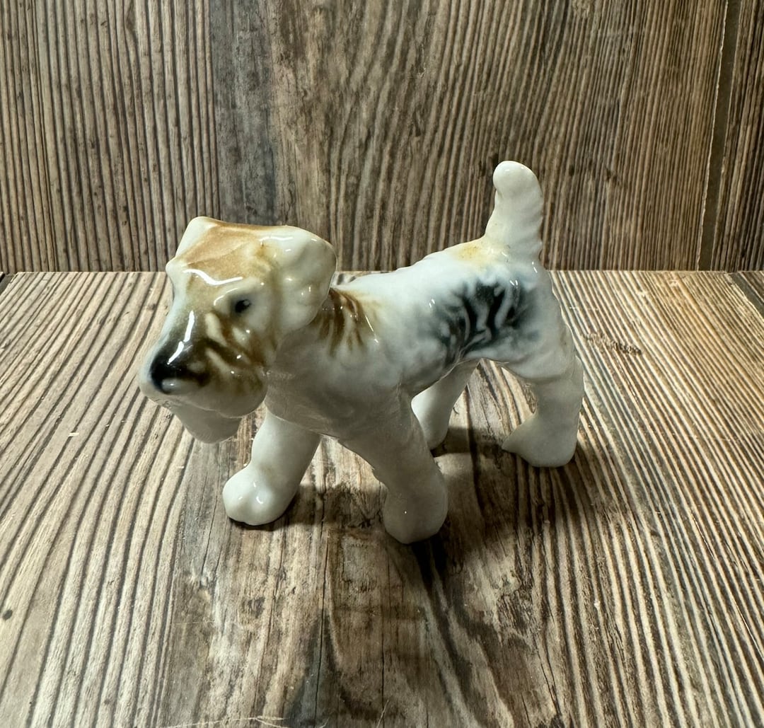 Vintage 1950's Cute Bone China Terrier Dog Figurine - Etsy