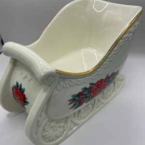 Vintage Princess House Exclusive White & Gold Porcelain Sleigh ...