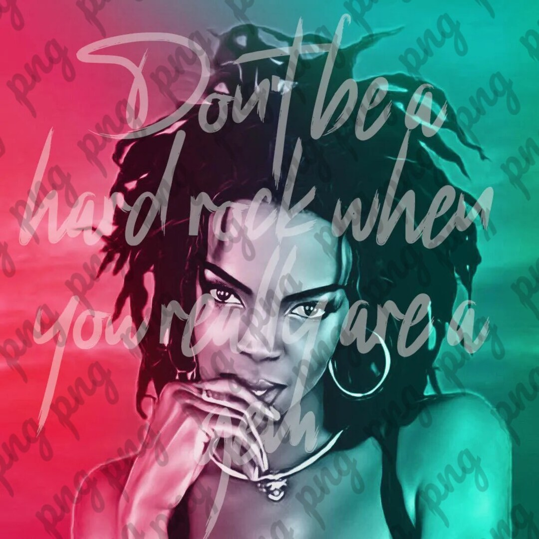 Lauryn Hill PNG File With Quote - Etsy