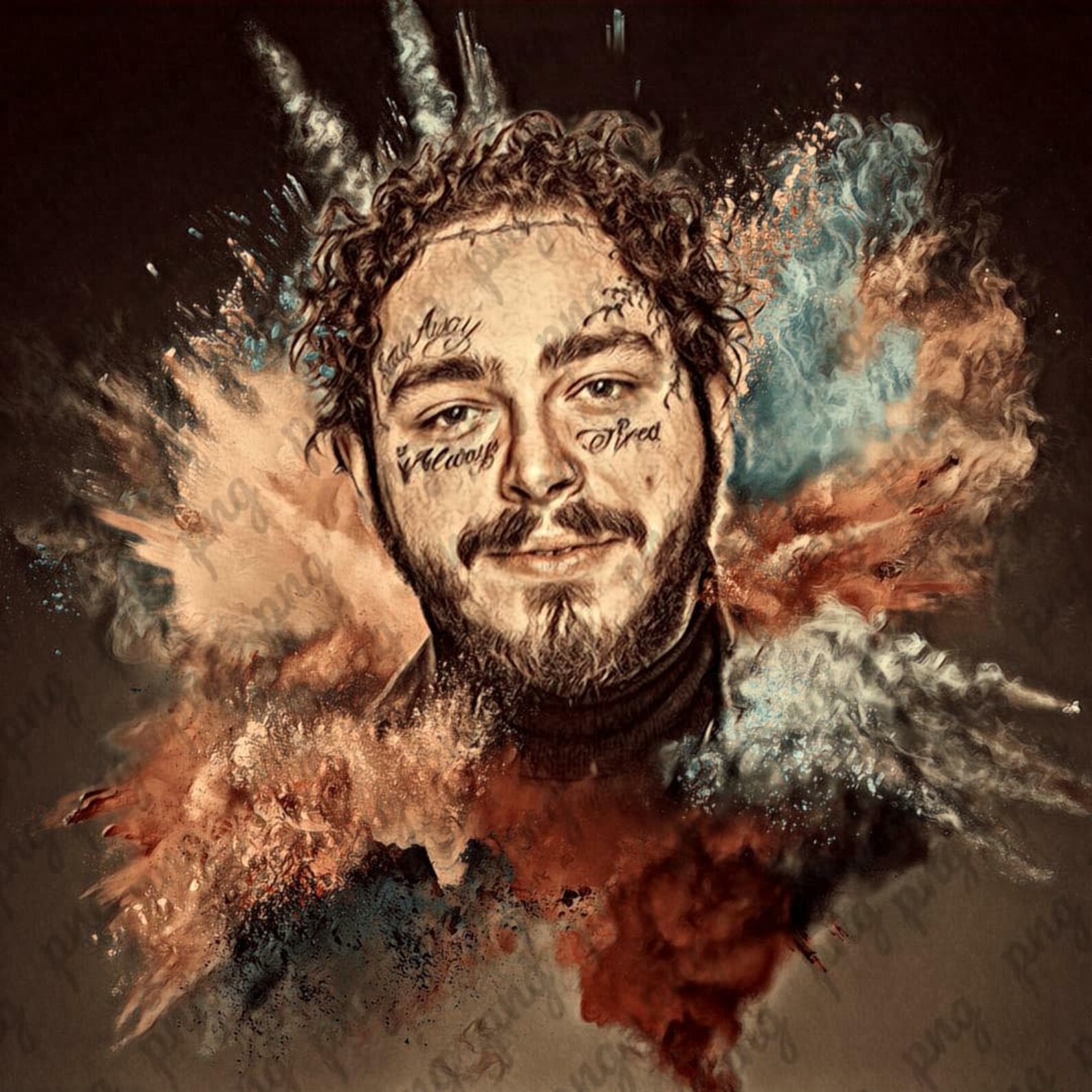 Post Malone PNG File - Etsy