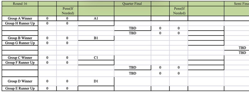 MS Excel Tournament Bracket, Digital Sports Bracket, Competition ...