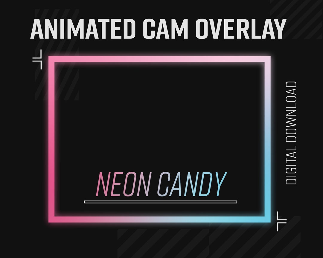 Neon Candy Animated Twitch Webcam Frame - Etsy