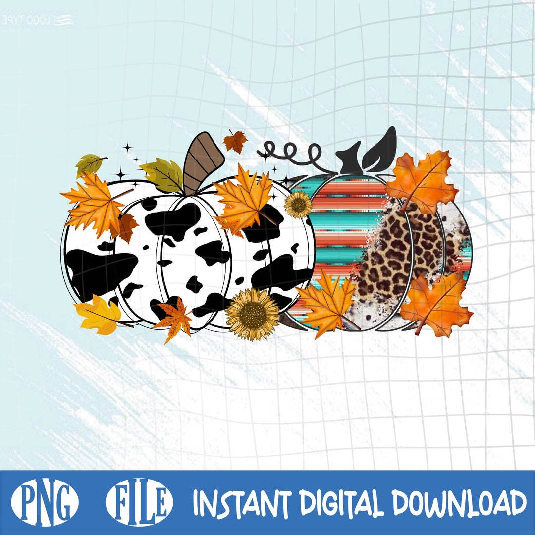 Happy Fall Yall Cow Pumpkin Png - Etsy