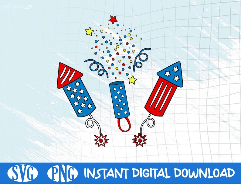 Firecrackers Fireworks 4th of July Svg, Png Design - Etsy