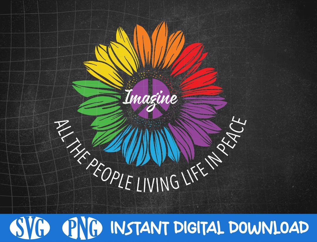Imagine All the People Living Svg, Png Design - Etsy