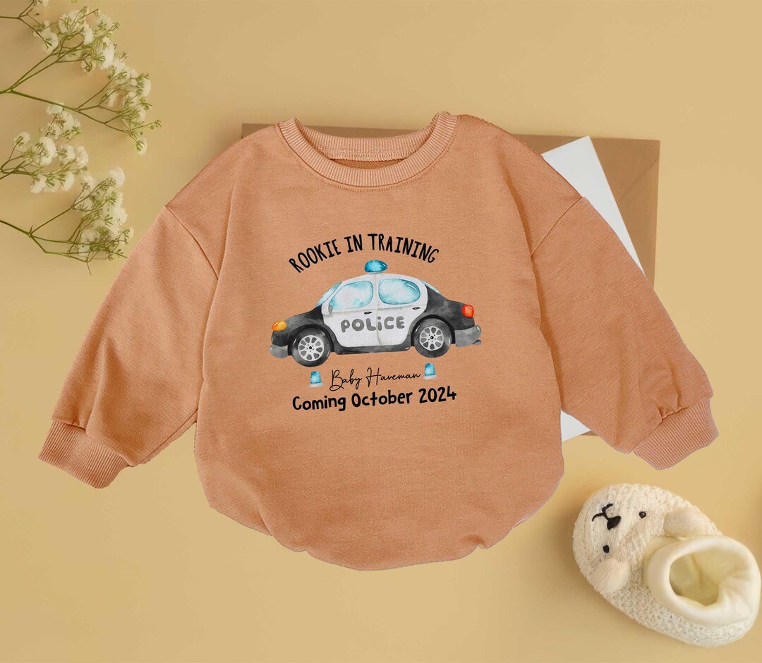 Personalized Police Pregnancy Announcement, Little Rookie Police Baby ...