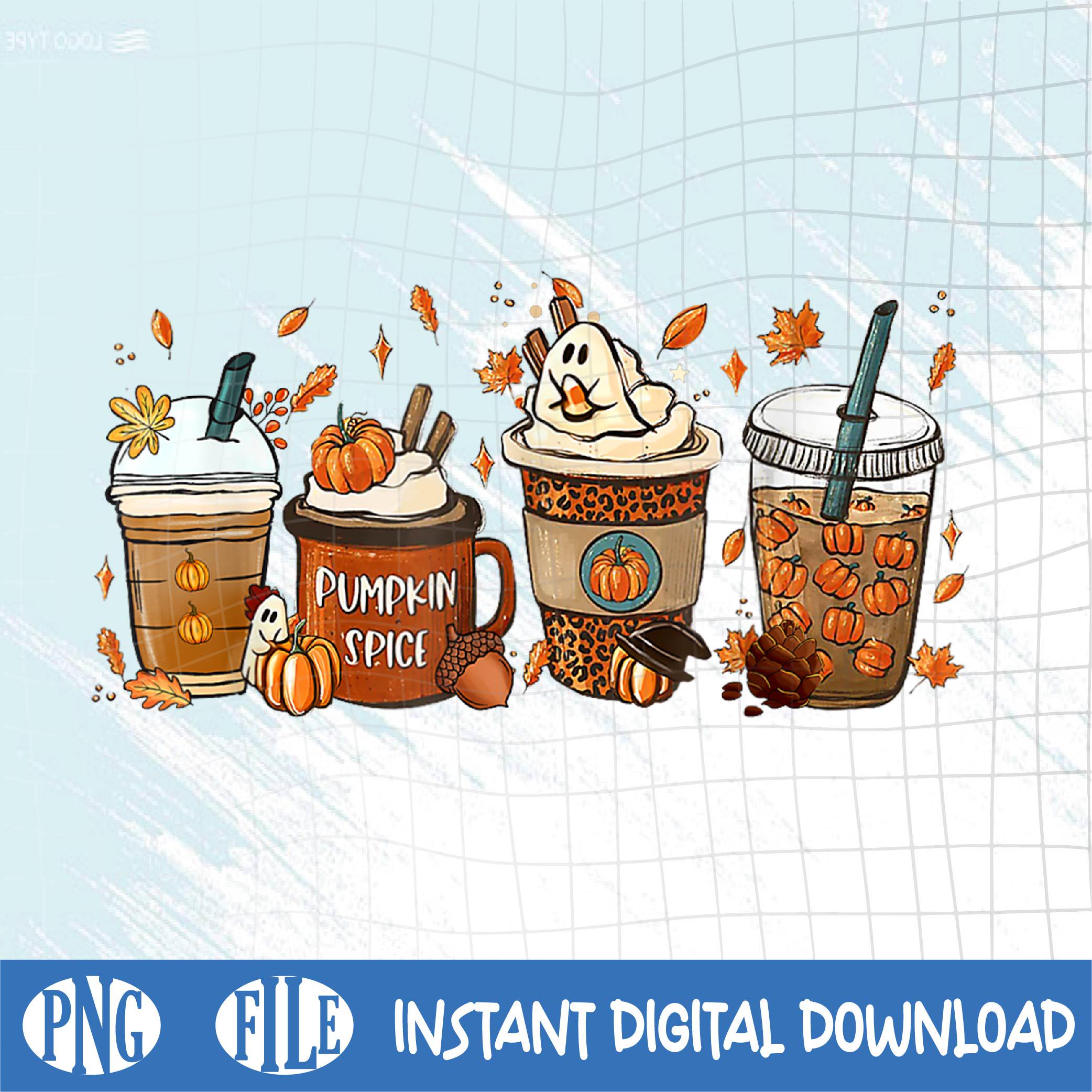Pumpkin Spice Latte Png, Fall Coffee Png, Fall Png, Thanksgiving Png - Etsy