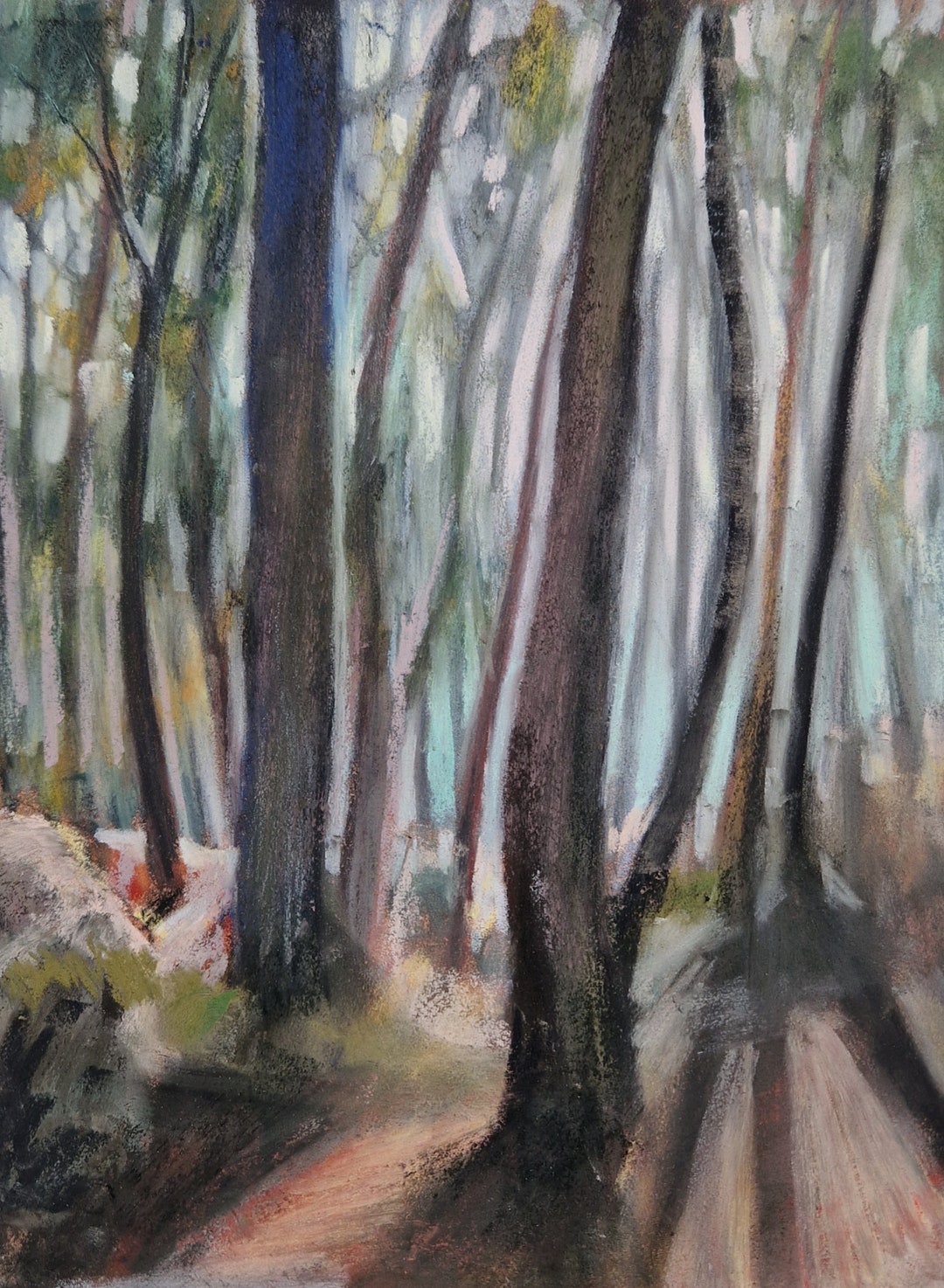 Original Dry Pastel Drawing Landscape Cordélia Beaudequin - Etsy